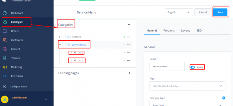How To Setup The Footer And Service Menu In Shopware 6 | Bay20 Software