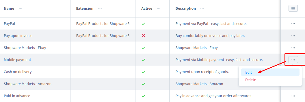 How to Enable or Disable Payment method in Shopware 6 | Bay20 Software