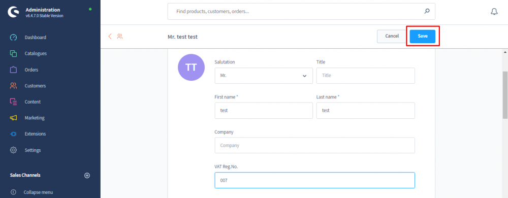 How to Add a Customer's VAT ID in Shopware 6 | Bay20 Software