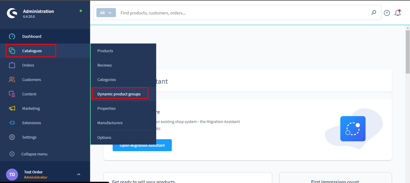 Dynamic Product Group and Assign to Homepage in shopware 6