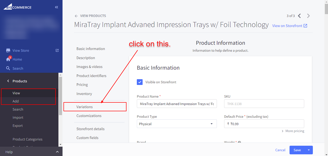 How To Add Product Variants And Modifiers In Bigcommerce