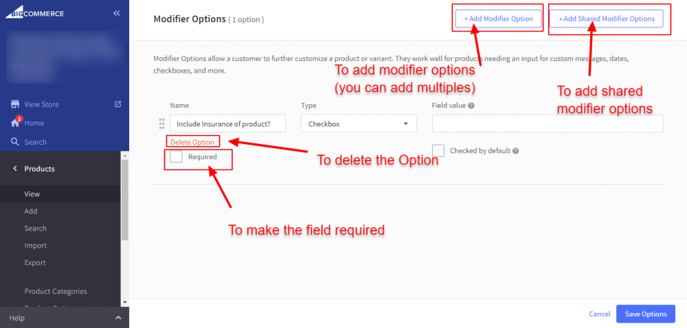 How To Add Product Variants And Modifiers In Bigcommerce