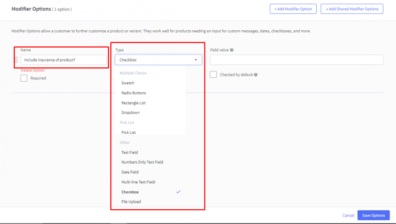 How to Add Product Variants and Modifiers in Bigcommerce