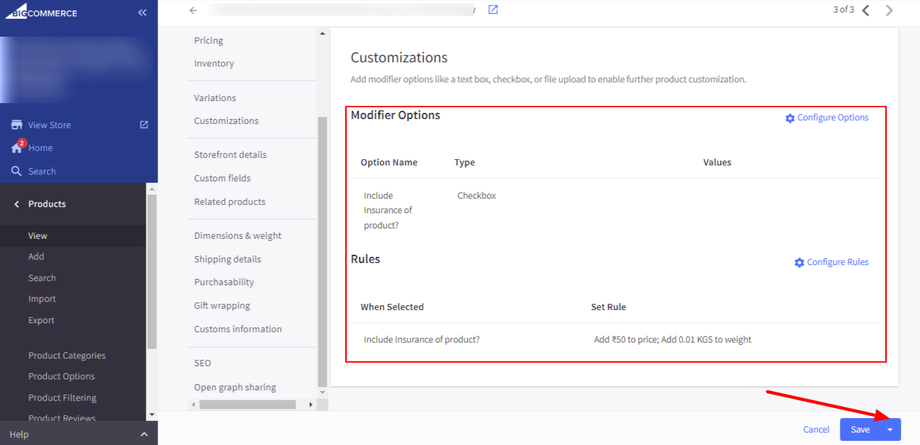 How To Add Product Variants And Modifiers In Bigcommerce