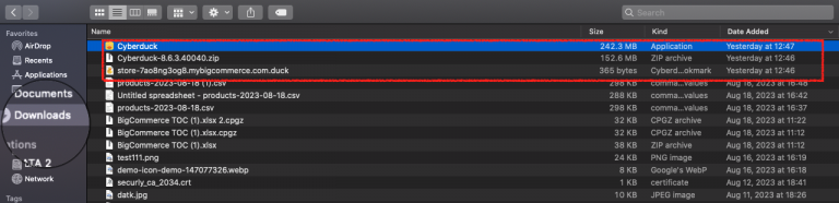 How to Setup Bigcommerce WebDAV Access with Cyberduck