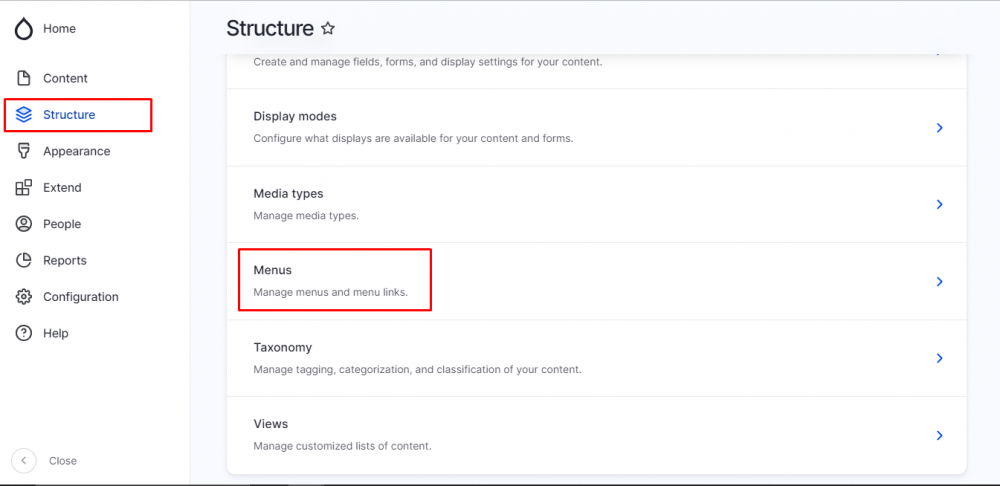 How to Create and Manage Menus in Drupal | Bay20 Software