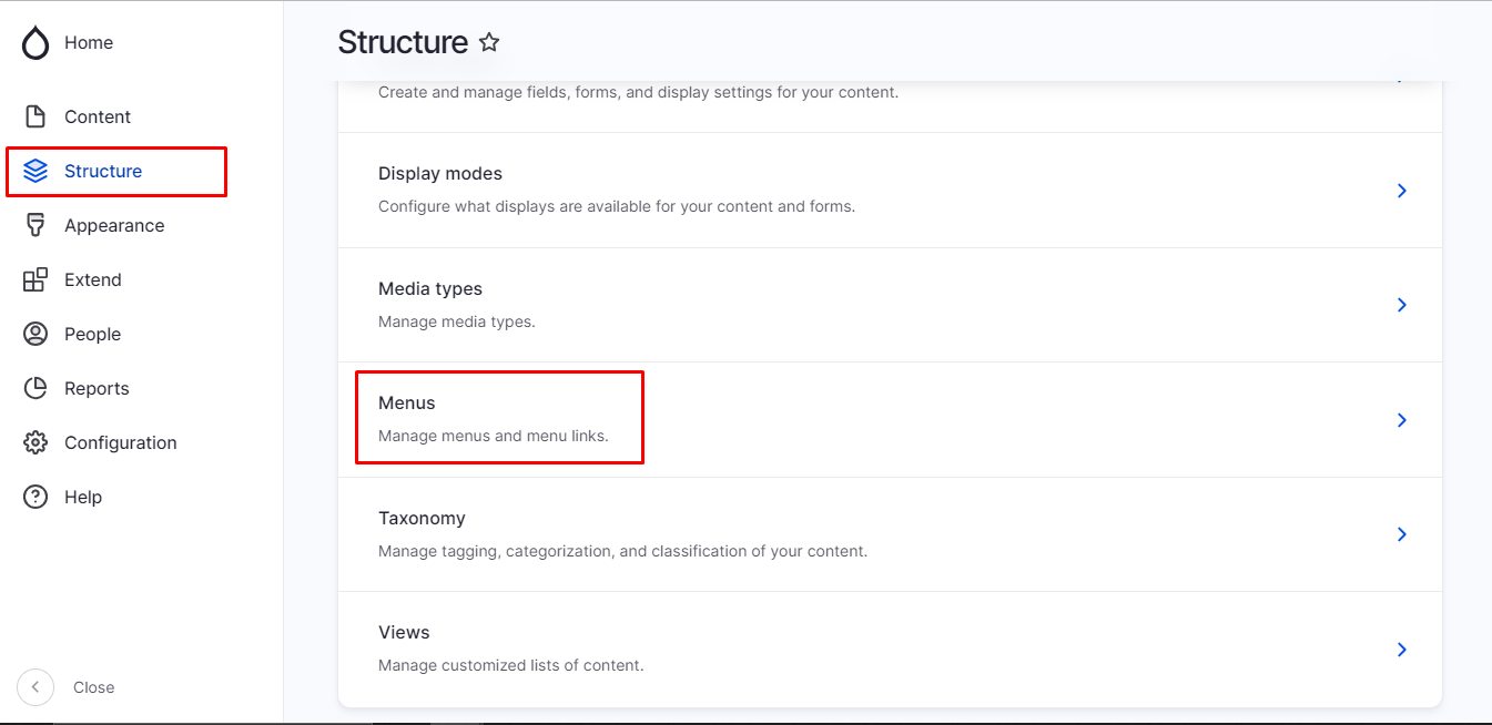How to Create and Manage Menus in Drupal | Bay20 Software